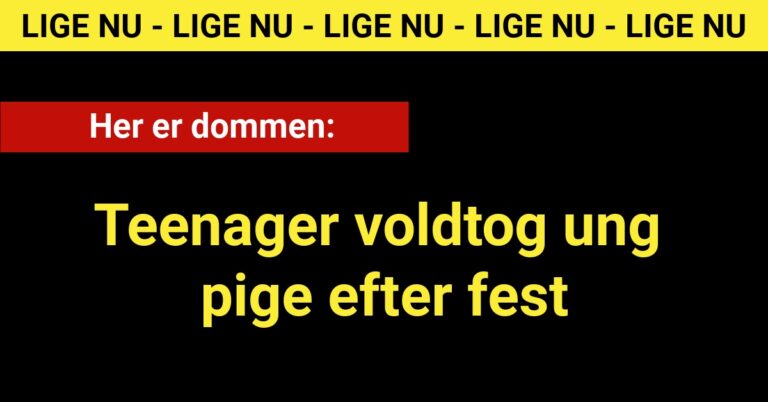 Teenager voldtog ung pige efter fest - Krimi - Nyhed24.dk
