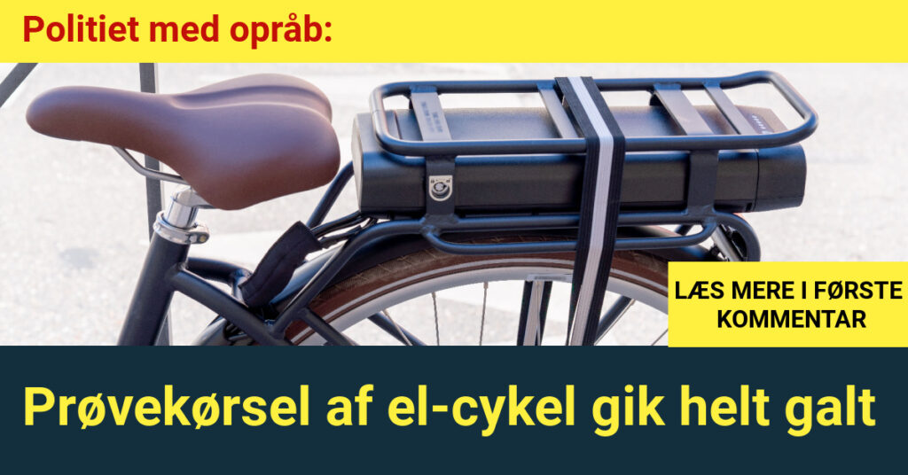 Politiet med opråb: Prøvekørsel af el-cykel gik helt galt - Nyhed24.dk