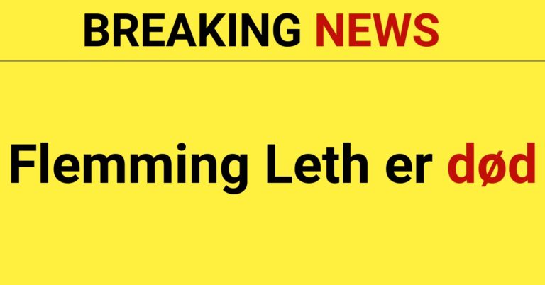 BREAKING: Flemming Leth er død - Nyhed24.dk