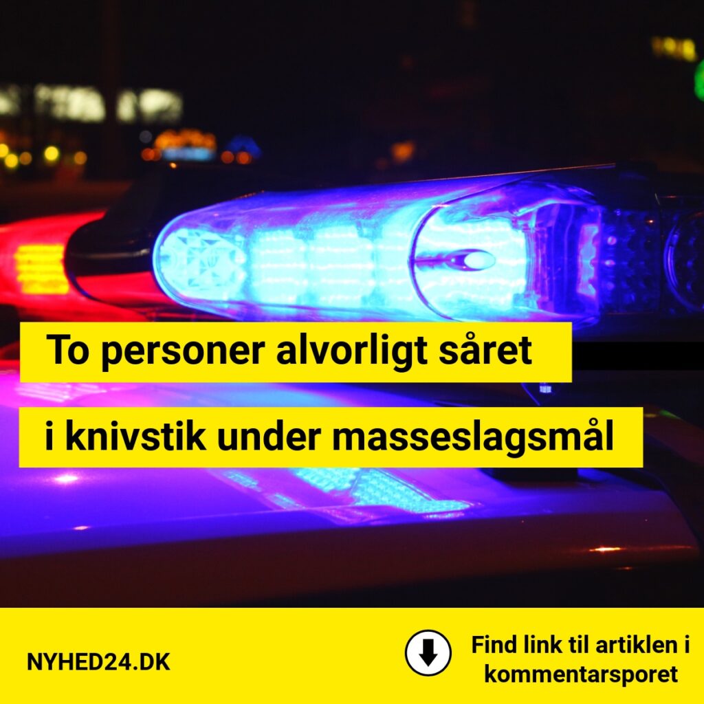 To personer alvorligt såret i knivstik under masseslagsmål - Nyhed24.dk