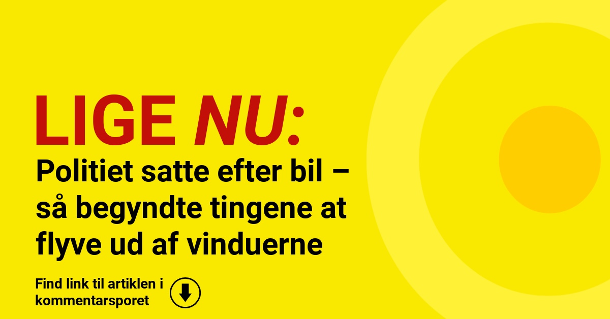 Politiet satte efter bil – så begyndte tingene at flyve ud af vinduerne ...
